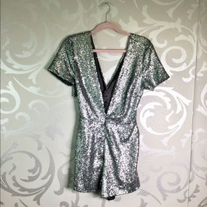NIGHTWALKER | Pants & Jumpsuits | 2 Disco Sequin Romper | Poshmark